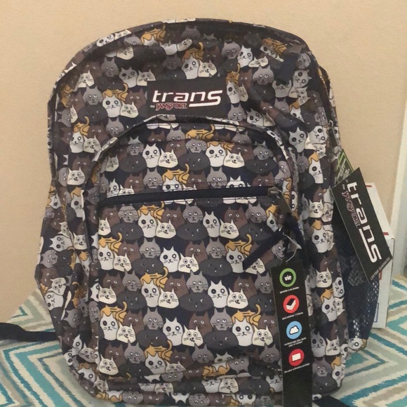 Jansport | Bags | Jansports Trans Big Backpack Cats Kitty | Poshmark